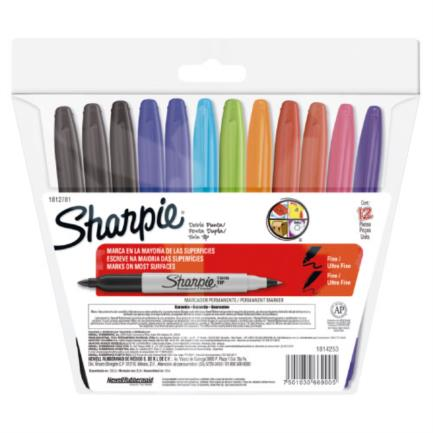 Marcador Sharpie Twin Tip, Colores Surtidos, 12 Piezas, BEROL 27008616 ...