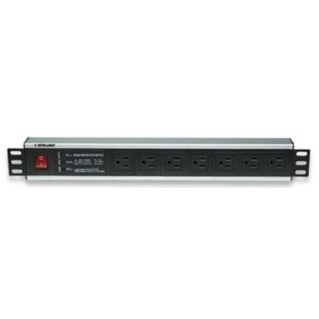 Barra Multicontacto P/ Rack 19", 1U, 7 Contactos, Longitud de Cable 3 ...